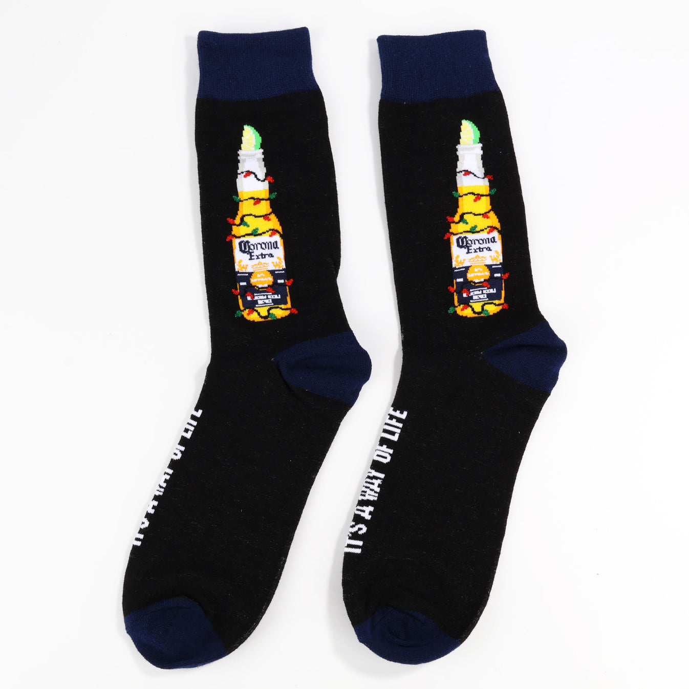 Black Colored Socks | Holiday Vibes Crew Neck Stocking Stuffer – Openhahaha