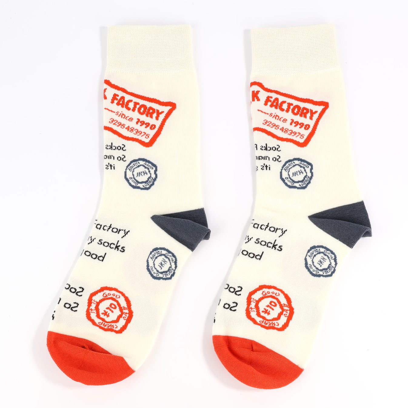 Beige Coin Socks | Novelty Crew Socks For Women – Openhahaha