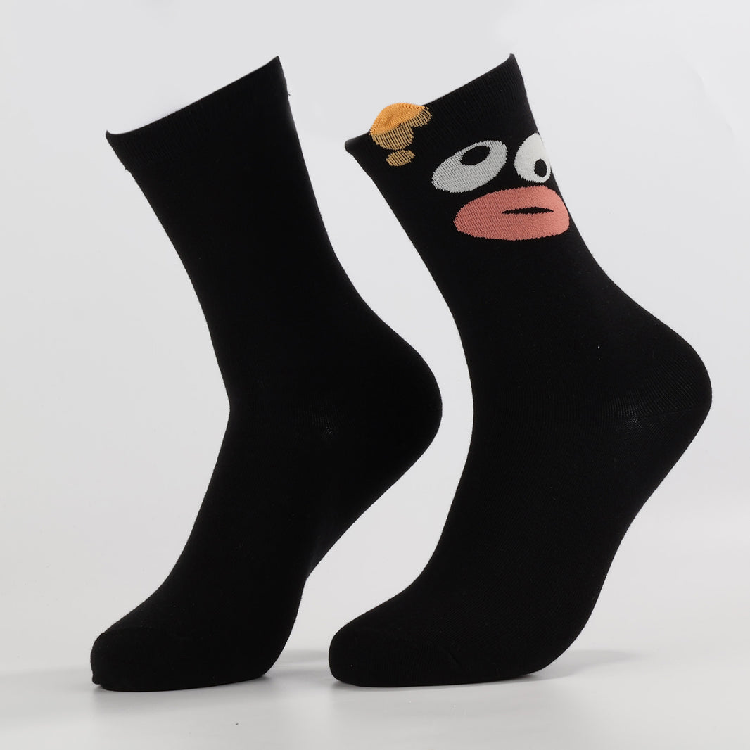 Black Colored Socks | Holiday Vibes Crew Neck Stocking Stuffer – Openhahaha