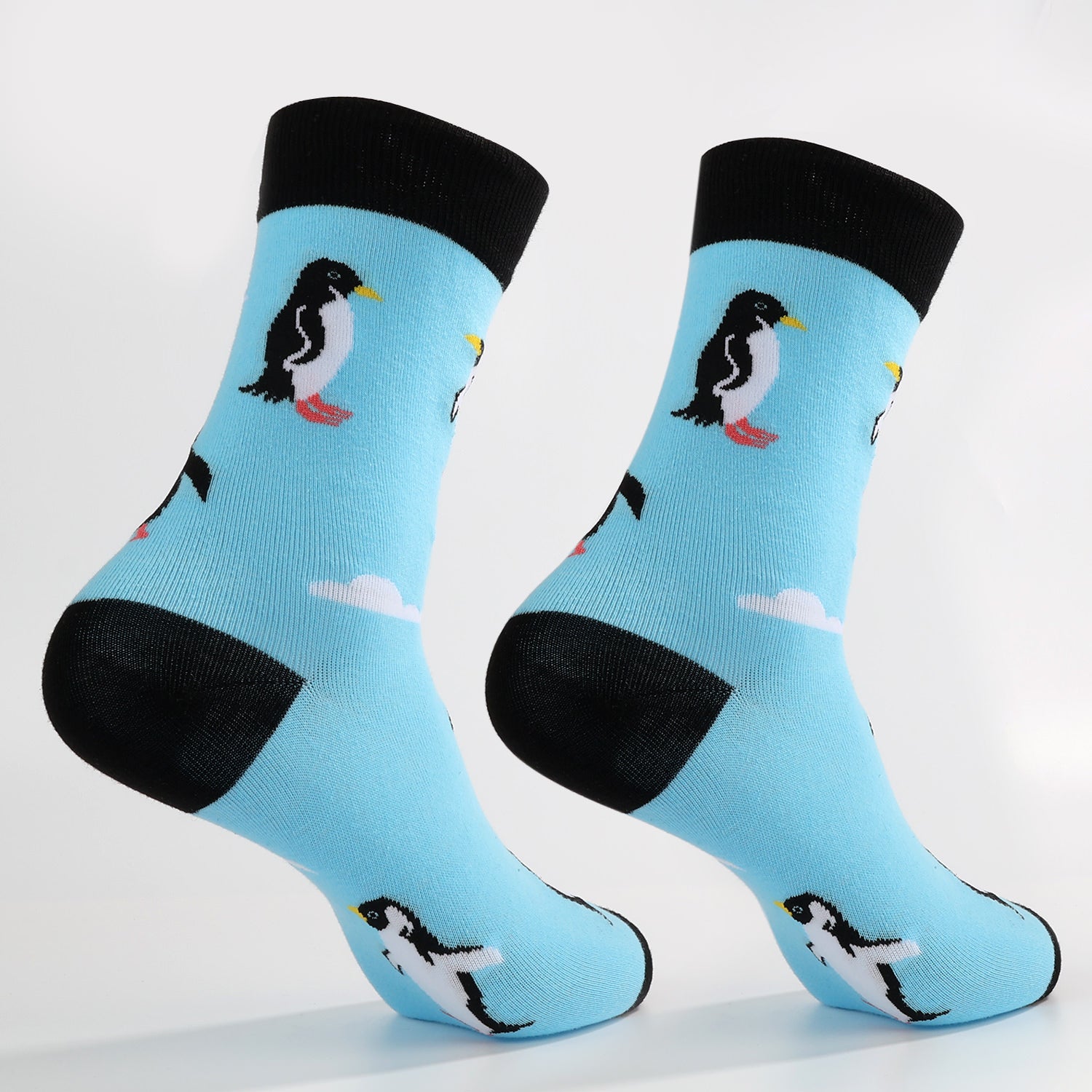 Penguin Skies Socks | Funny Crew Socks For Women – Openhahaha