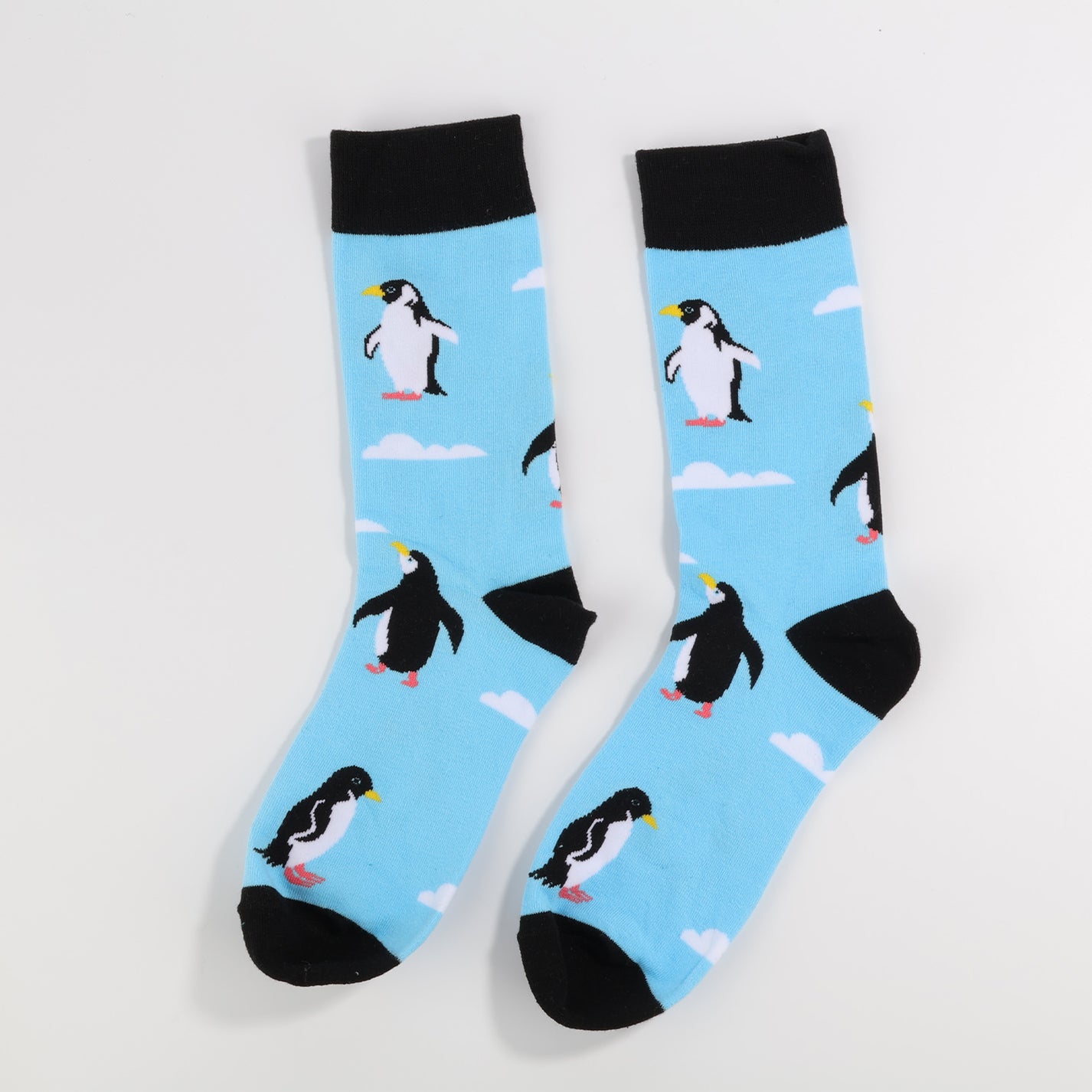 Penguin Skies Socks | Funny Crew Socks For Women – Openhahaha